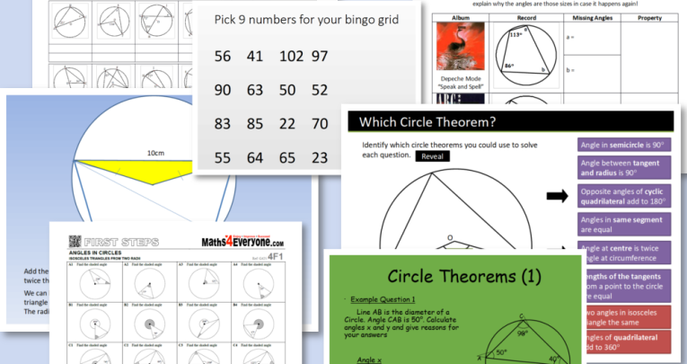 12 free circle theorems worksheets and resources for KS3 and KS4 maths ...