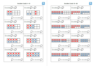 Doubles Cards maths game for KS2 - Teachwire