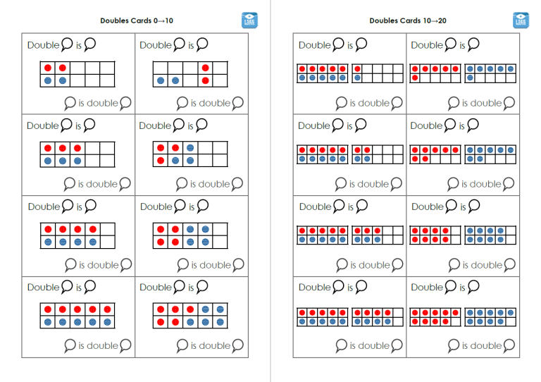 Doubles Cards maths game for KS2 - Teachwire