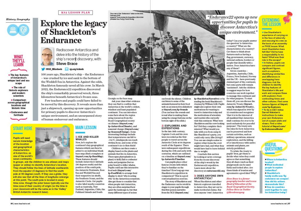 Ernest Shackleton’s Endurance – KS2 geography lesson plan - Teachwire
