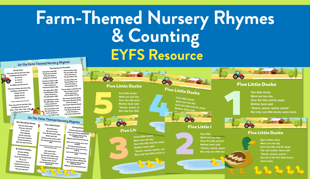 Farm-Themed Nursery Rhymes: Literacy and Counting Set - Teachwire