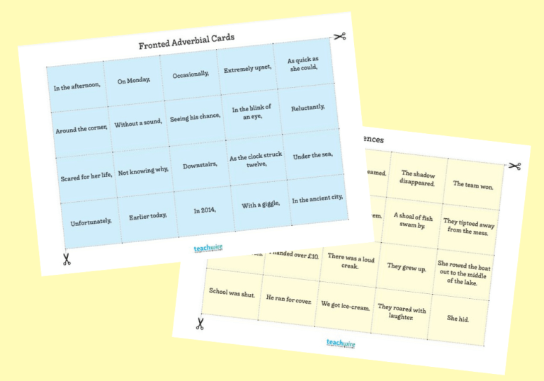 9 of the Best Fronted Adverbials Worksheets, Examples and Resources for ...