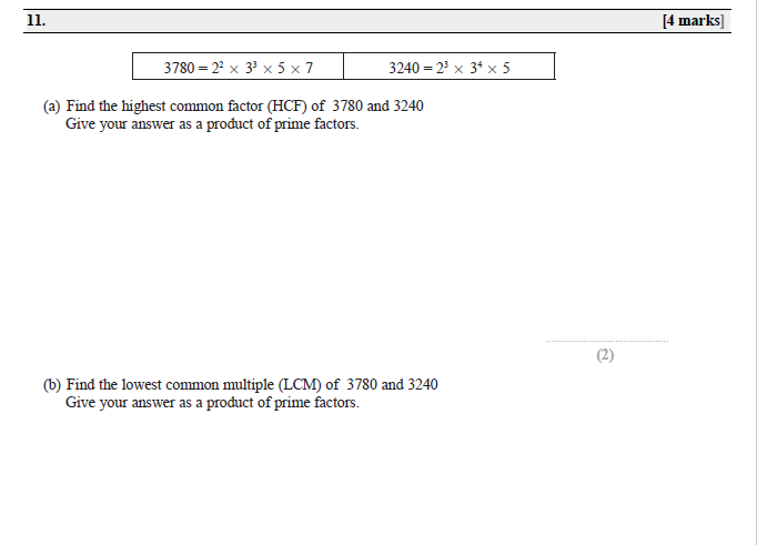 GCSE Maths 9-1 Exam Question Practice for HCF and LCM - Teachwire GCSE Maths 9-1 Exam Question Practice for HCF and LCM - Teachwire