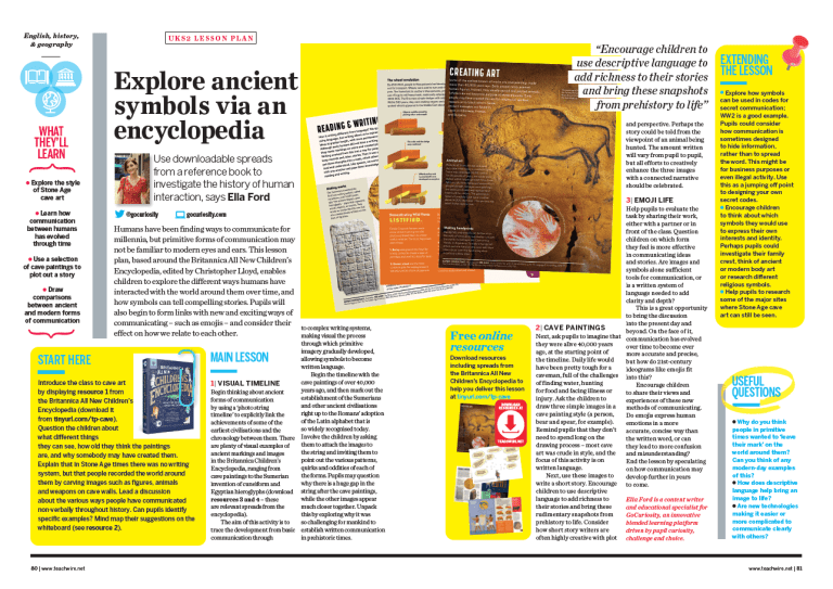 Stone Age KS2 lesson plan and resources – Use a children’s encyclopedia ...