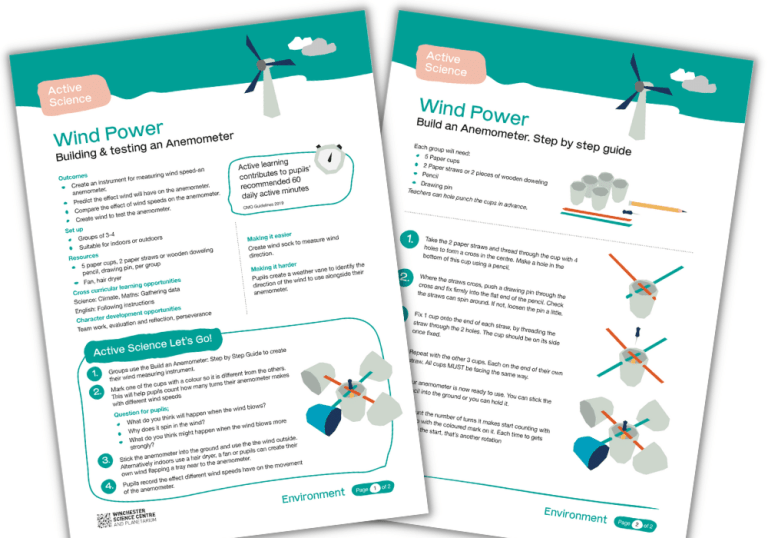 Wind speed measurement – Make an anemometer with paper cups - Teachwire