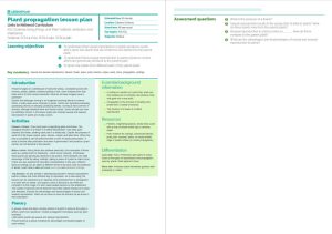 RHS KS2 Science Lesson Plan – Plant Propagation - Teachwire