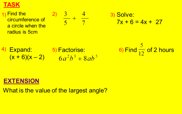 Simultaneous equations questions – Top KS3/4 worksheets & lessons ...