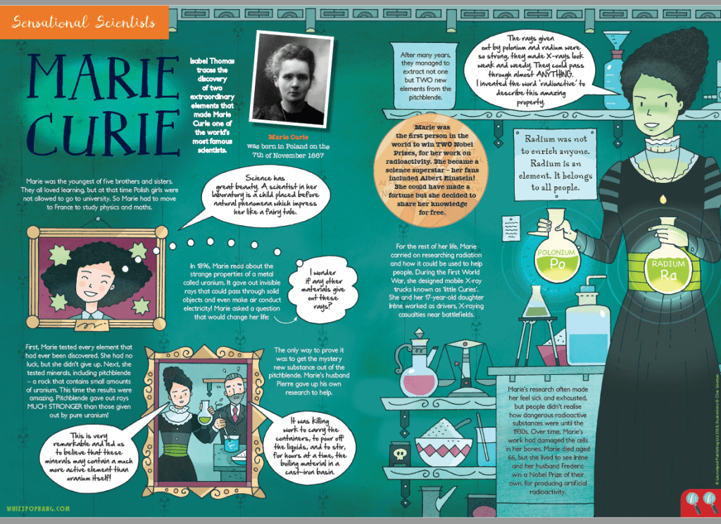 Sensational scientists Marie Curie activities from Whizz Pop Bang ...