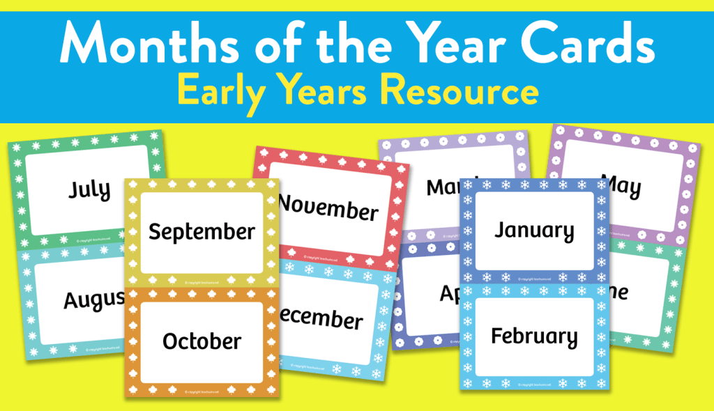 Early Years Months Of The Year Cards - Teachwire