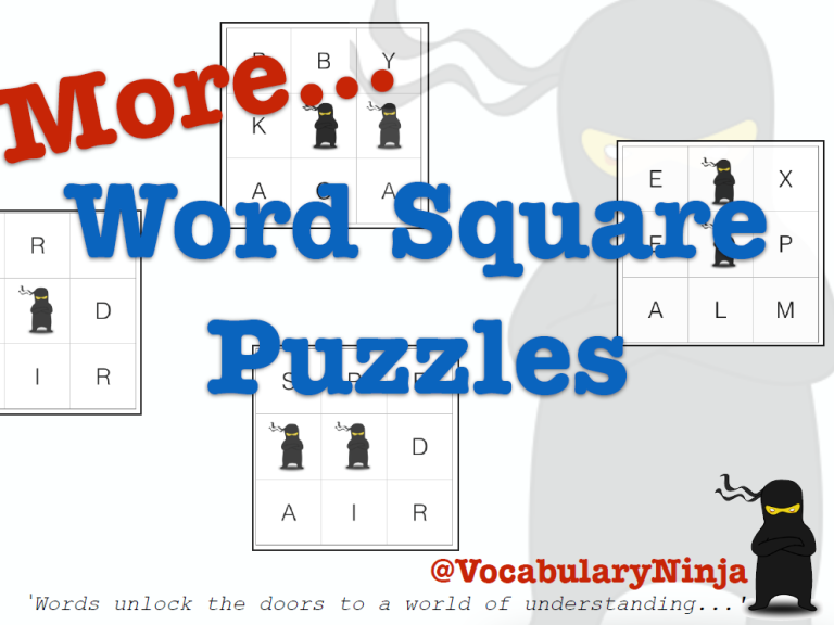 More Word Square Puzzles for Boosting Vocabulary from Vocabulary Ninja ...