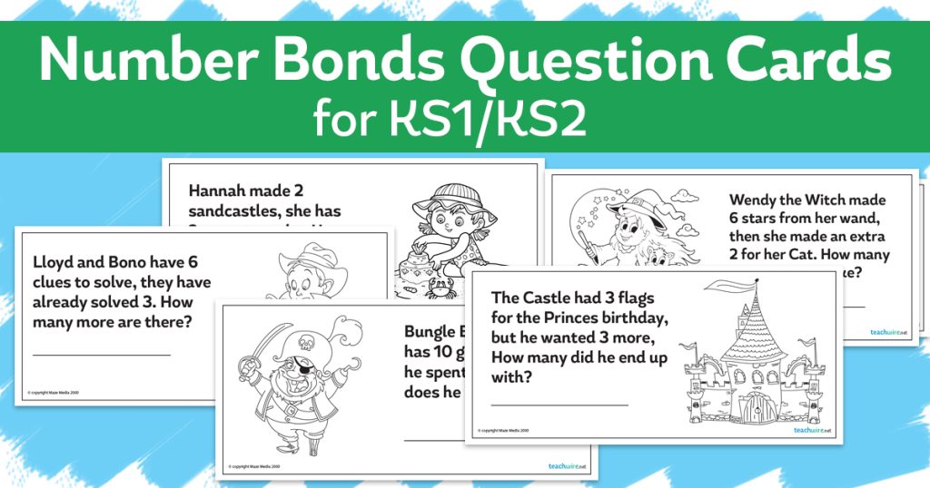 Question Cards For KS1 Addition And Subtraction Number Bonds - Teachwire