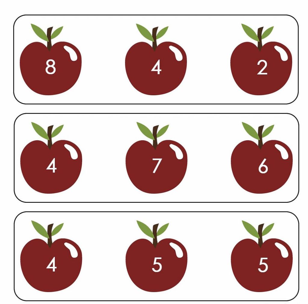 Number Bonds To 10 Activity Sheet With Apples Theme - Teachwire