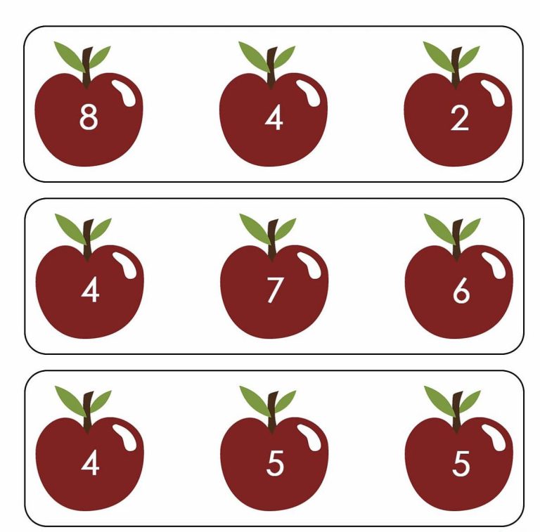 Number Bonds To 10 Activity Sheet With Apples Theme - Teachwire