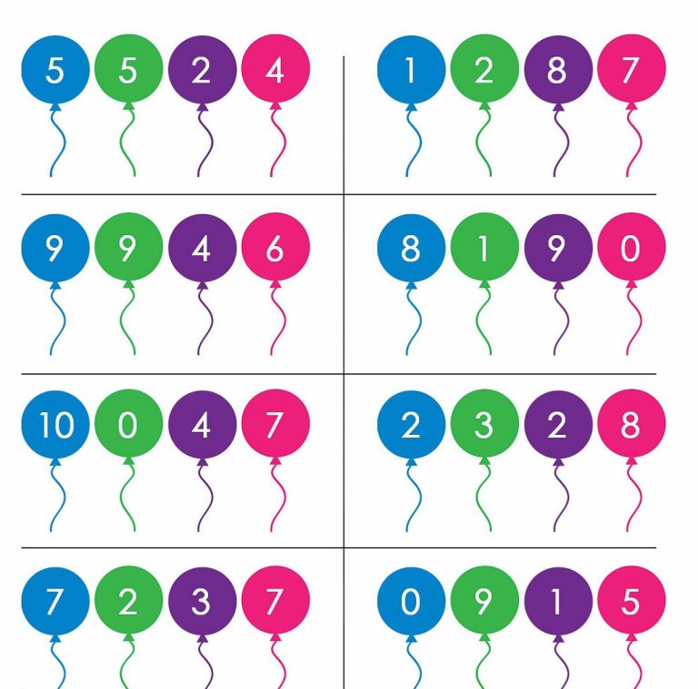 Number Bonds To 10 Activity Sheet With Balloons Theme - Teachwire