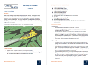 KS3 Science Lesson – Fracking - Teachwire