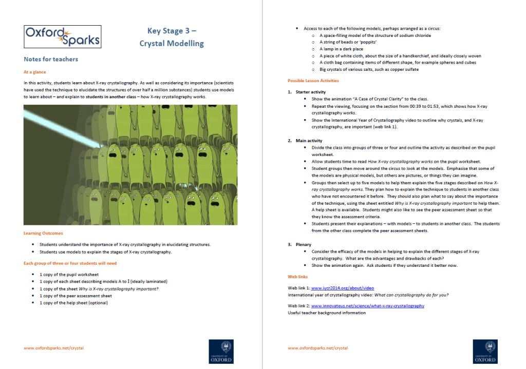 KS3 Science Lesson – Crystal Modelling - Teachwire