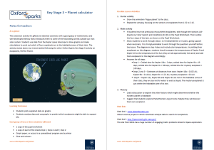 KS3 Science Lesson – Planet Calculator - Teachwire