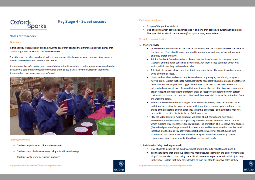 KS4 Science Lesson – Sweet Success - Teachwire