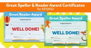 Great Speller and Reader Award Certificates for KS1/KS2 - Teachwire