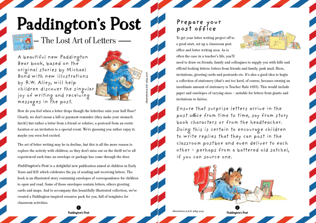 Paddington letter writing lesson and resources for early years and KS1 ...