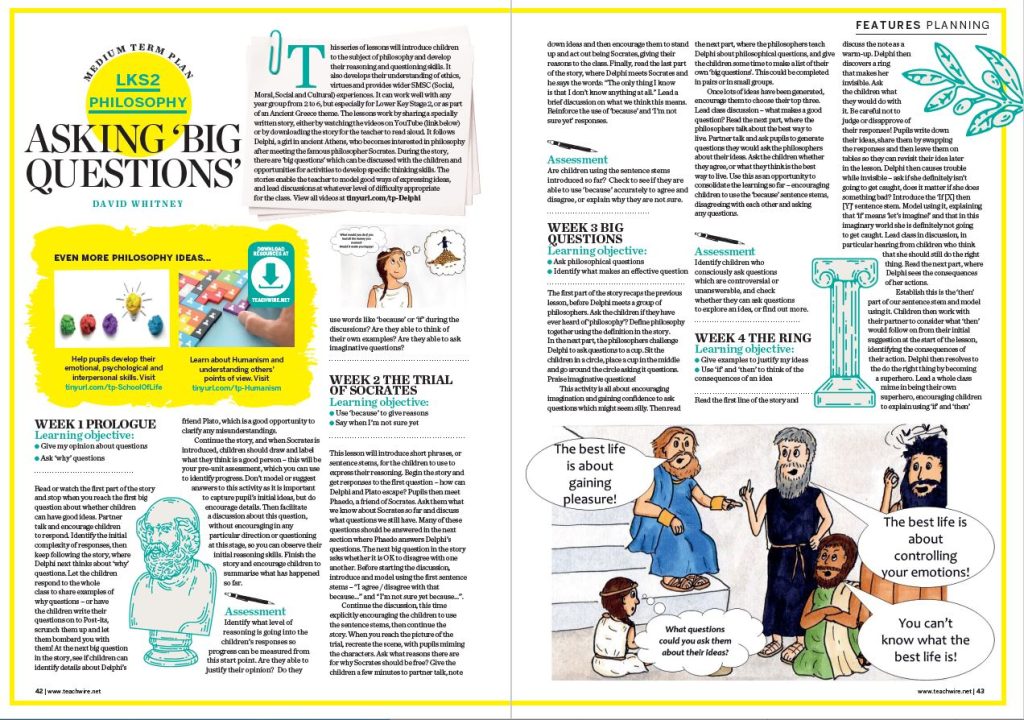 Philosophy for primary schools – KS2 medium-term plan - Teachwire