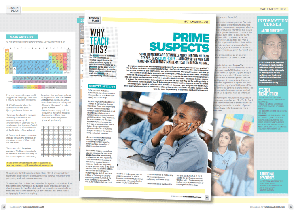 Prime numbers KS3 – Explore what makes them special - Teachwire