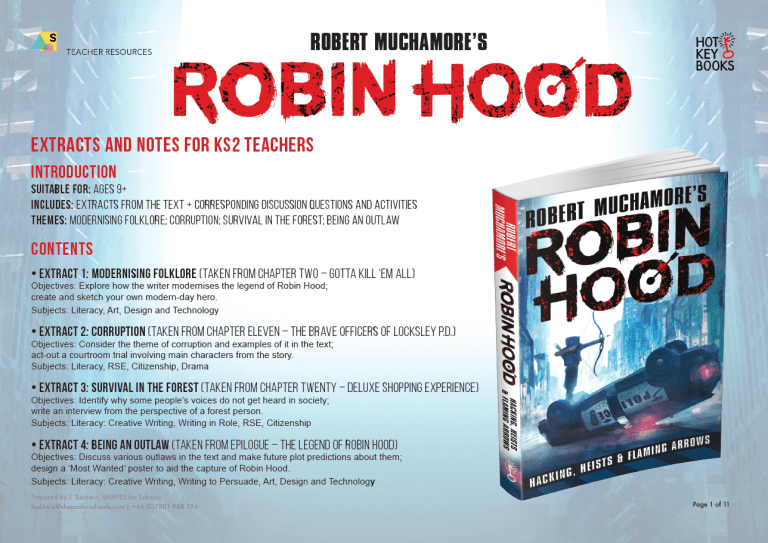 Robin Hood by Robert Muchamore – Extracts and notes for KS2 teachers ...