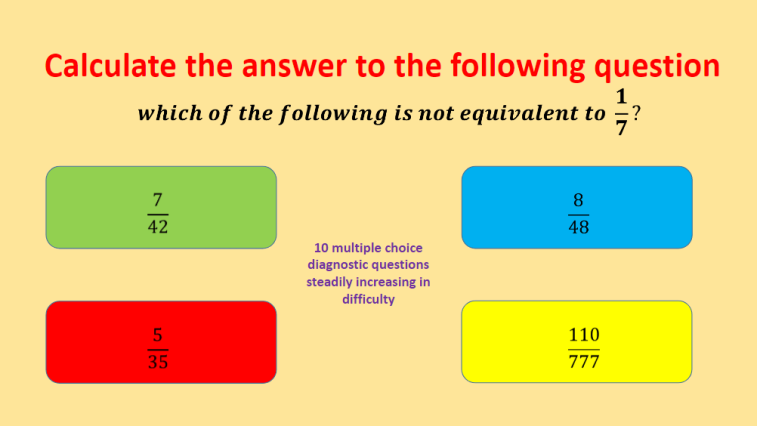Multiple choice 32 – Equivalent fractions for KS2-4 Maths - Teachwire