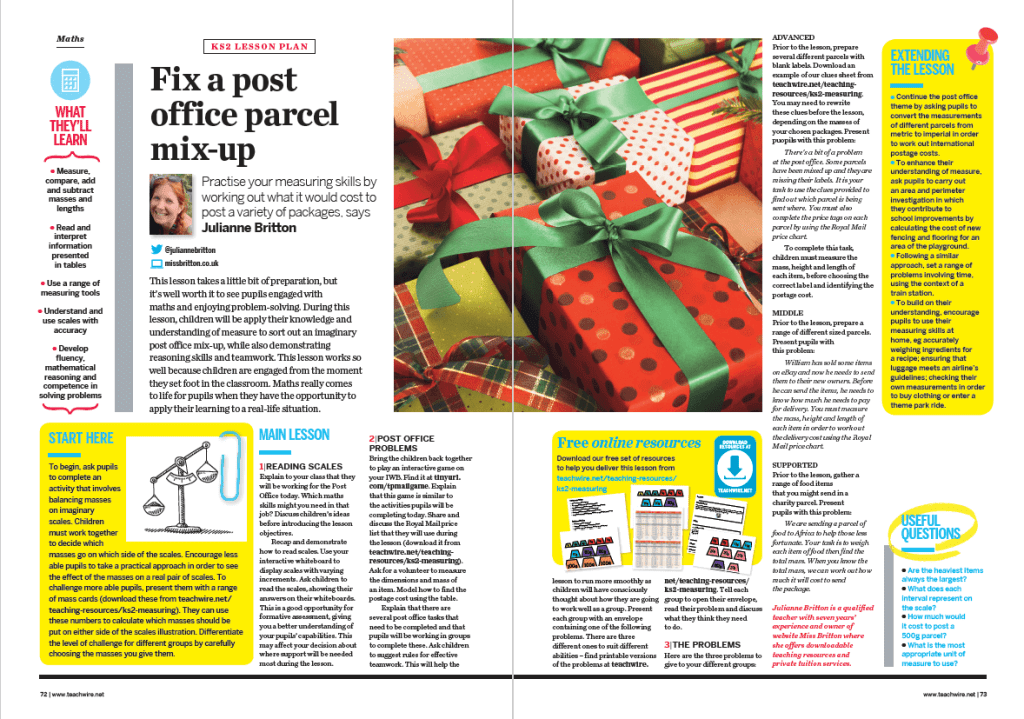 KS2 Maths Lesson Plan – Practise Measuring Skills by Working Out the ...