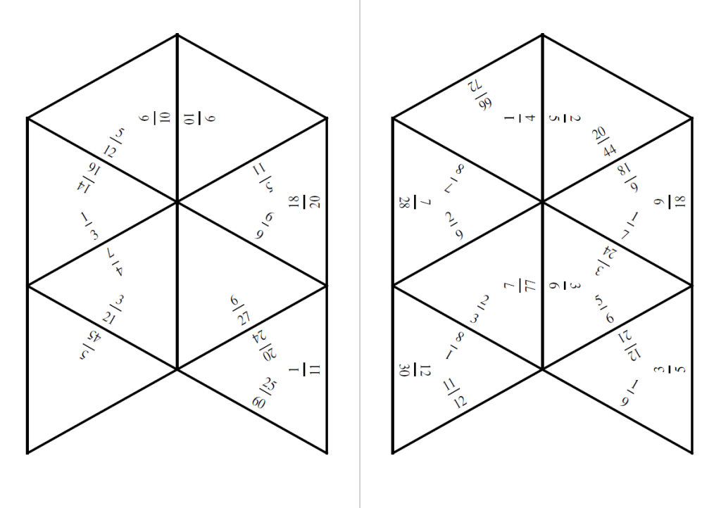 Equivalent Fraction Tarsia Puzzle for KS2 Maths - Teachwire