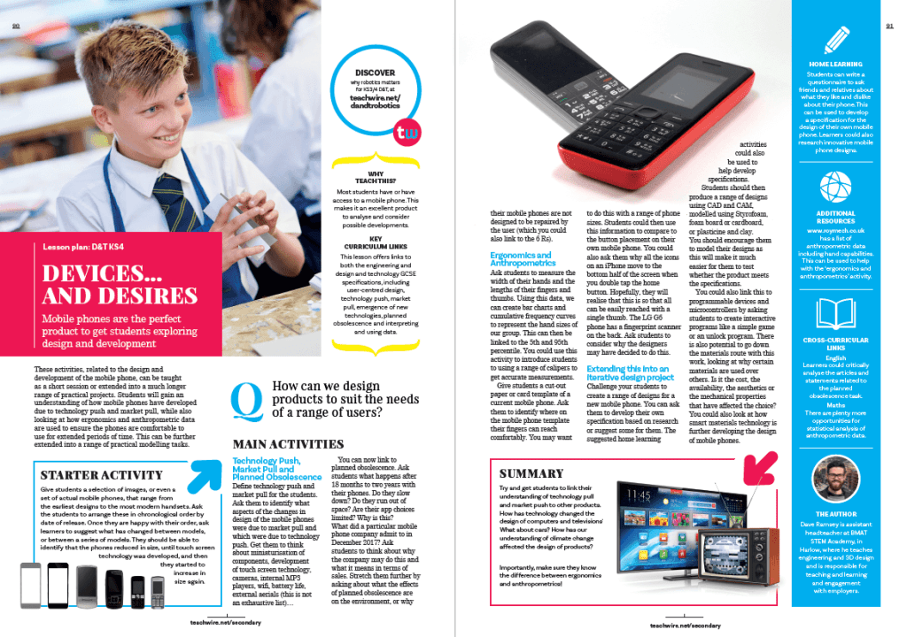 KS4 D&T Lesson Plan – Use Mobile Phones to Explore Design and ...