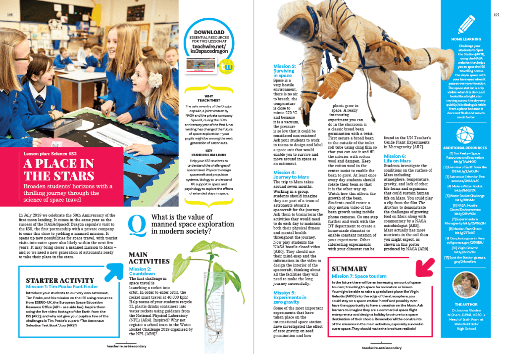 KS3 Physics Lesson Plan – The Science of Space Travel - Teachwire