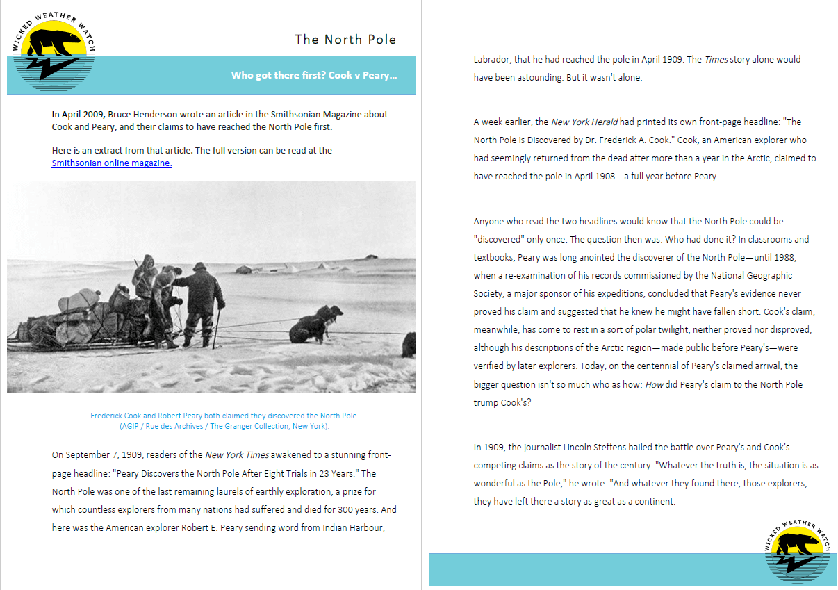 Arctic Explorers Resources for KS2 Geography - Teachwire