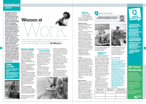 Women and War – WWI and Social Change Lesson Plan for KS2 History ...