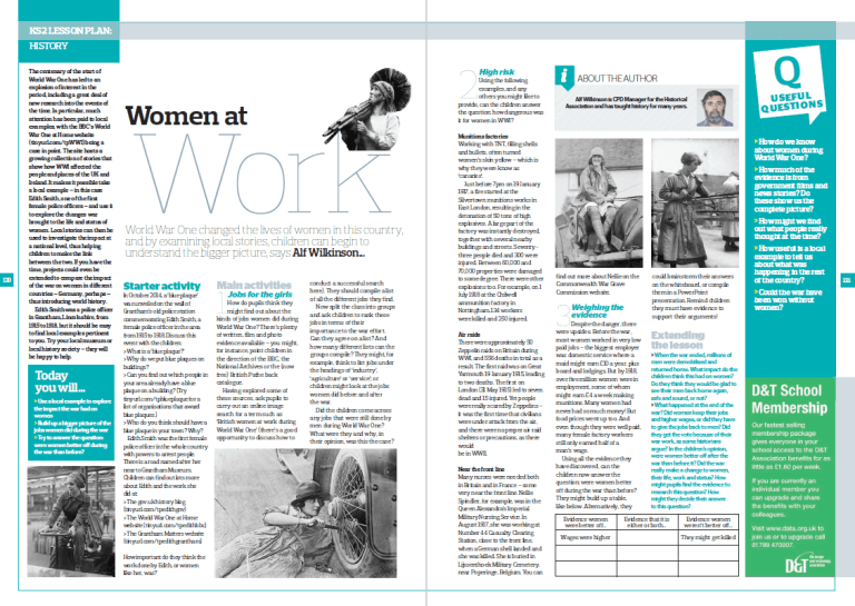 Women and War – WWI and Social Change Lesson Plan for KS2 History ...