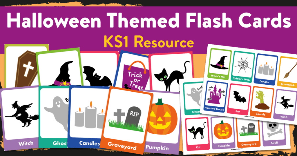 Printable Halloween Flashcards with Words and Pictures for Reception ...