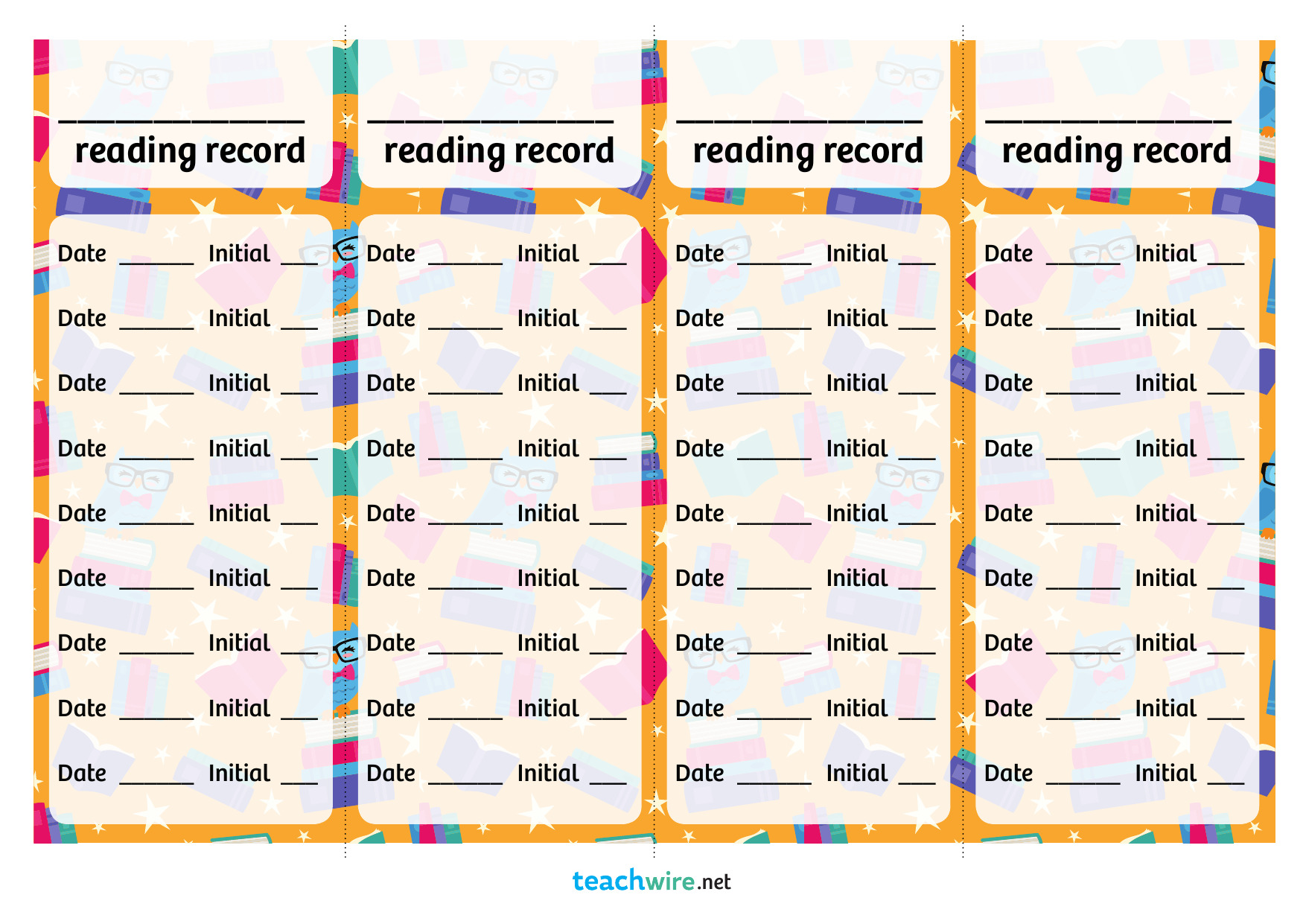 Alternative Primary Reading Records - Teachwire