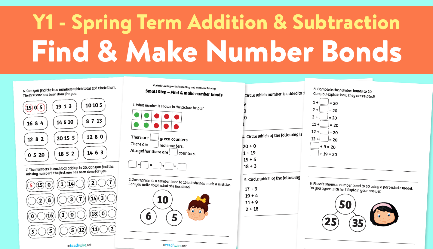Number bonds – Games, worksheets and how to teach them - Teachwire