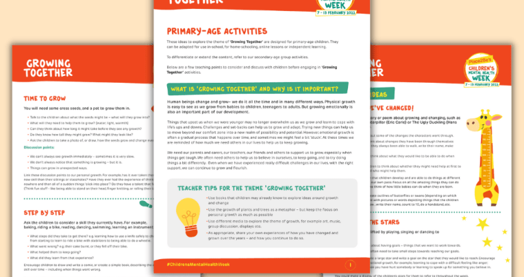 Children's Mental Health Week 2023 – Classroom resources and activities ...