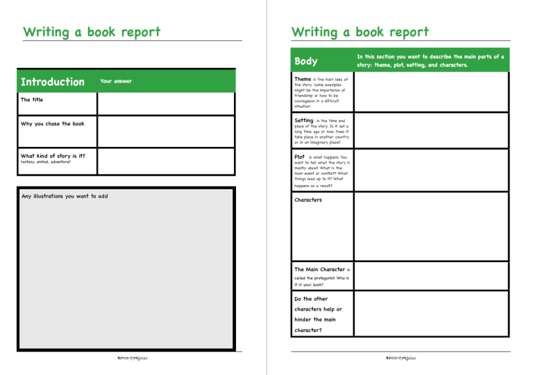 Book review template – Free printable resources for KS1 & KS2 - Teachwire