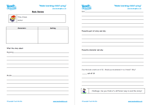 Book review template – 7 of the best resources for KS1 and KS2 English ...
