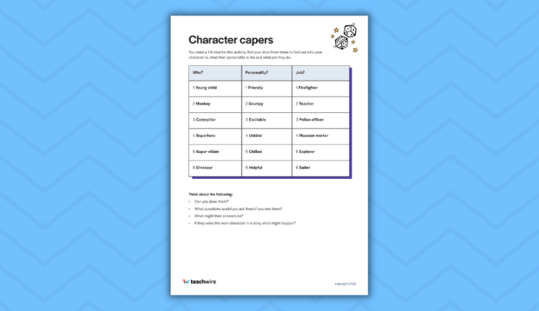 Creative writing prompts – 5 worksheets plus word mats for KS1 and KS2 ...