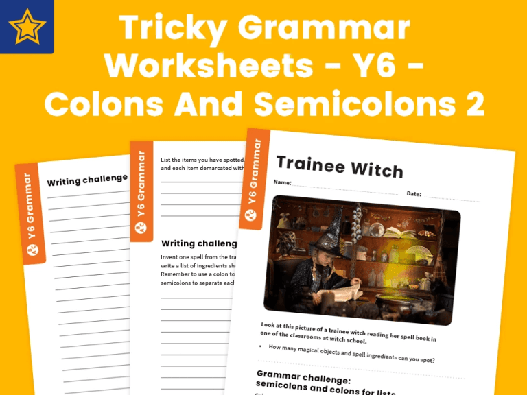 8 of the best colons and semicolons KS2 worksheets and resources ...