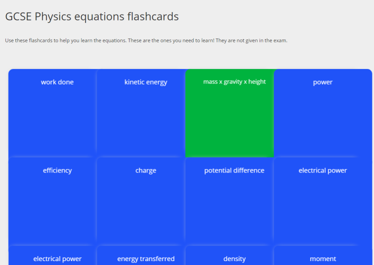 7 of the best GCSE physics equation sheets and revision resources ...