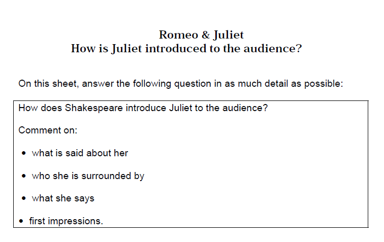 8 great teaching tools for reading Romeo and Juliet in KS3/4 - Teachwire