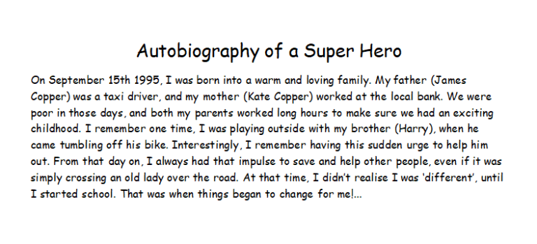 Features of an autobiography – 6 of the best resources for KS2 English ...