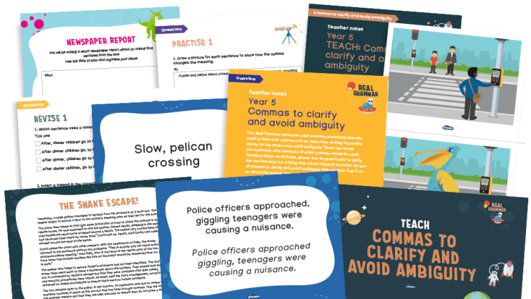 Commas to avoid ambiguity - Teachwire