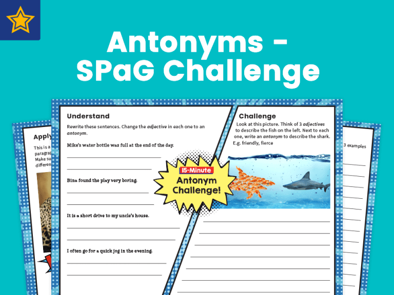 7 of the best synonyms and antonyms worksheets and resources for KS2 ...