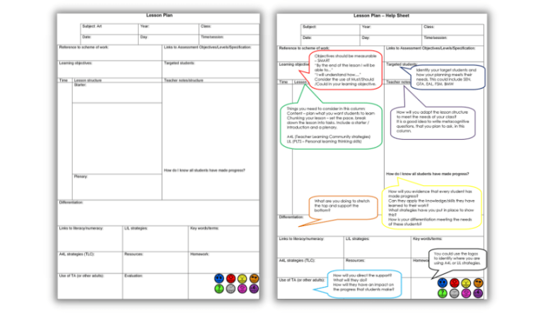 Lesson plan template downloads and advice for UK teachers - Teachwire