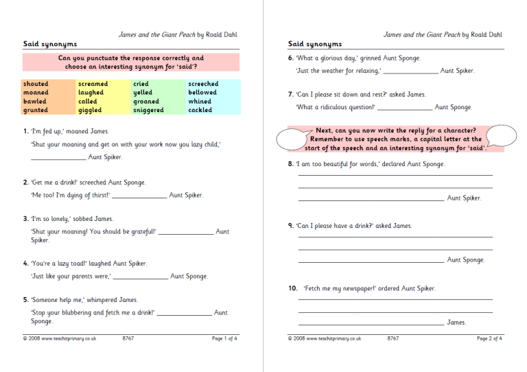 7 of the best synonyms and antonyms worksheets and resources for KS2 ...